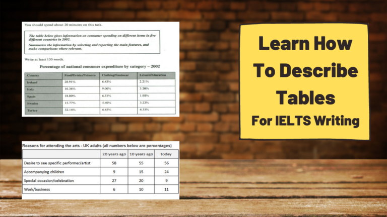 Task 1 Table IELTS Writing- Định nghĩa, cấu trúc và mẹo làm bài